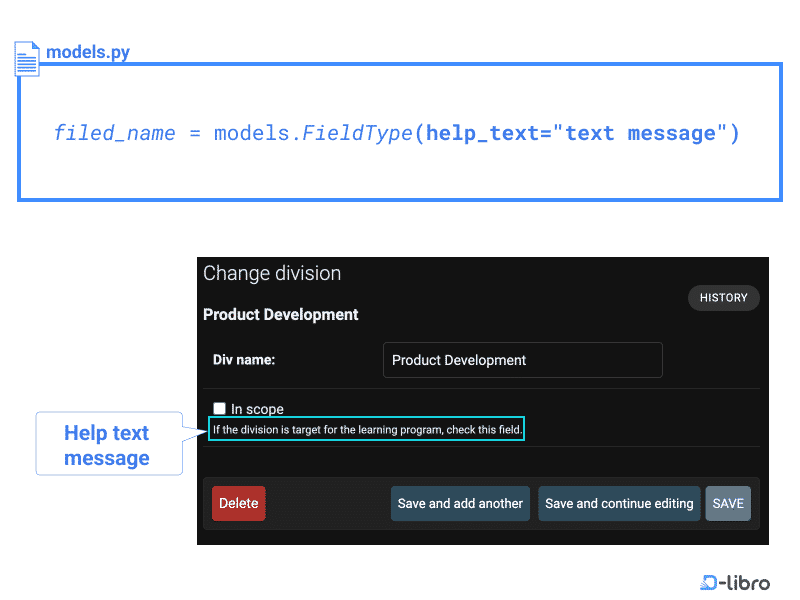 Adding Help Text to Django Admin Fields - Topic